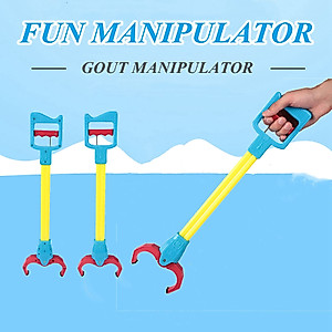 Children Grabber Toy, Hand Grabber Toys, Flexible to Move Plastic Material Sturdy for Kids Children(Yellow)