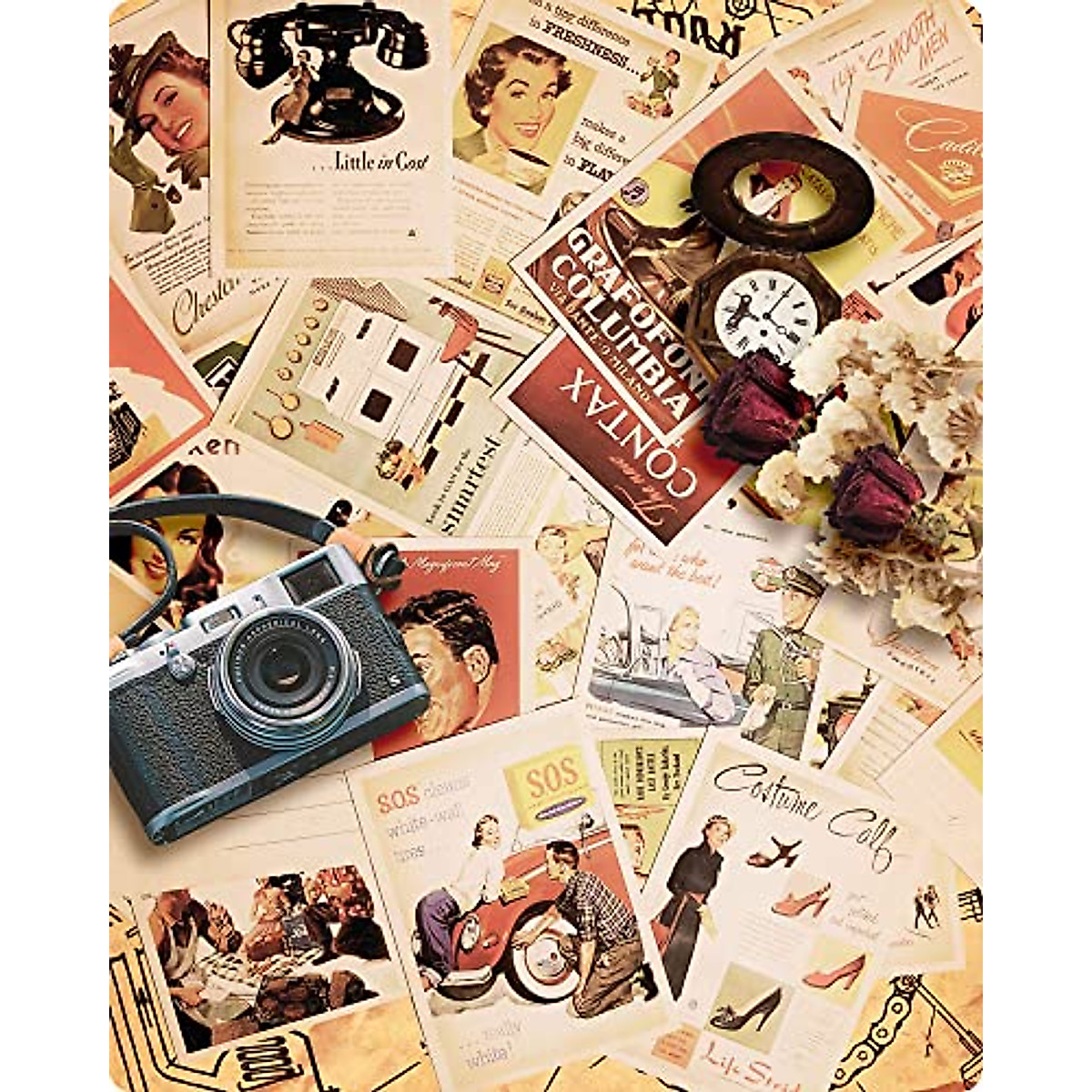 Fancyoung 32 PCS 1 Set Vintage Retro Old Poster Postcard Greeting Cards Souvenir Gifts for Worth Collecting