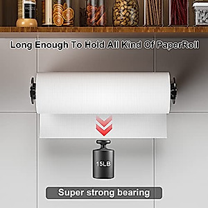 Carry360 Adhesive Paper Towel Holder Under Cabinet, Paper Towel Rack Stick On Wall for Kitchen Paper Towel Roll-304 Brush SUS Stainless Steel, No Drilling