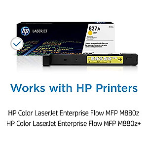 HP 827A Yellow Toner Cartridge | Works with HP Color LaserJet Enterprise Flow MFP M880 Series | CF302A