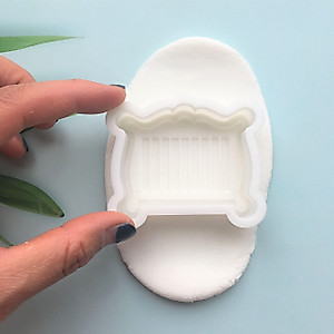 CHENRUI Baby Shower Cookie Fondant Stamp Oh Baby Fondant Embosser Cookie Stamp Cookie Cutter (Crib)