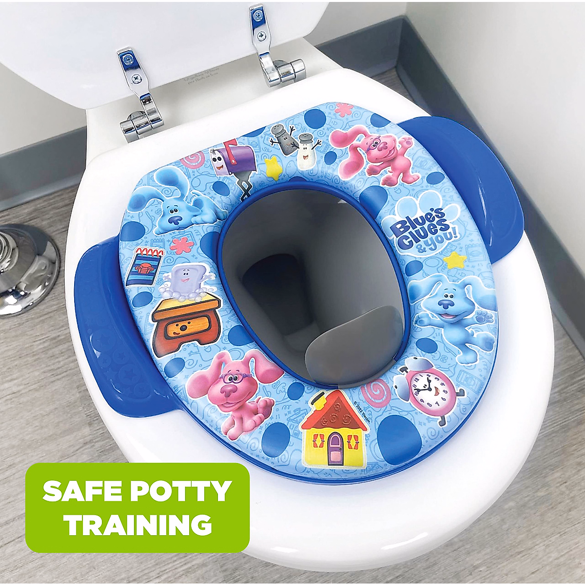 Nickelodeon Blue's Clues Soft Potty Seat and Potty Training Seat - Soft Cushion, Baby Potty Training, Safe, Easy to Clean