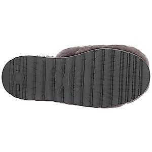 UGG Women's Super Fluff Slipper, Charcoal, 10