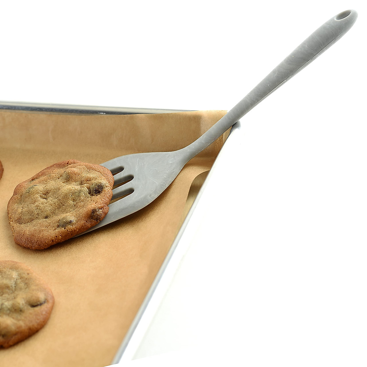 Norpro Silicone Mini Slotted Turner, Marble, 8.25" x 2" x .5"