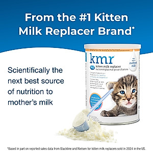 Pet-Ag KMR Kitten Milk Replacer Powder - 12 oz, Pack of 3 - Powdered Kitten Formula with Prebiotics, Probiotics & Vitamins for Kittens Newborn to Six Weeks Old - Easy to Digest
