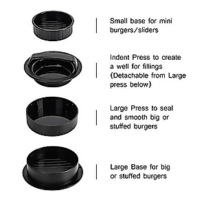 Hamburger Press Patty Maker, Burger Press, 3 in 1 Non-Stick Meat Beef Veggie Hamburger Patty Mold, Kitchen Gadgets to Make Patty for Stuffed Burgers Slider BBQ Barbecue Grilling