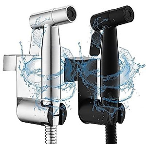 Generic Bidet Sprayer for Toilet, Handheld Toilet Bidet Sprayer for Toilet Adjustable Water Pressure Control Bidets Attachment for Toilet, Toilet Sprayer with Bidet Hose for Feminine Wash (Black)
