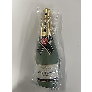 CHEWFFON Dog Toy, Squeaky Dog Toys for Boredom, Plush Dog Present Chew Toy for All Breeds Dogs, Champagne Shape Interactive Dog Toys for Birthday Stimulating Gifts