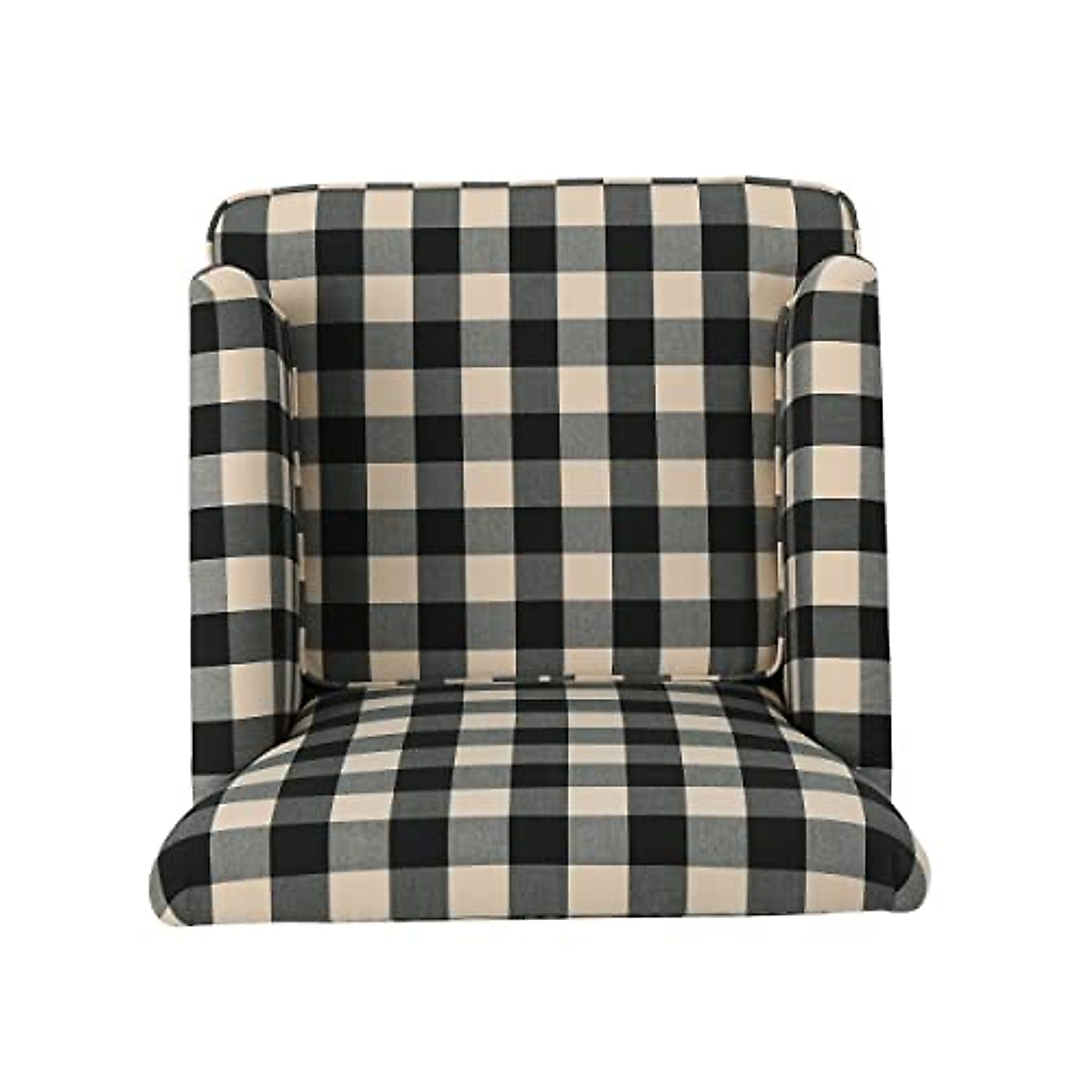 Christopher Knight Home Evete Tufted Fabric Club Chair, Black Checkerboard