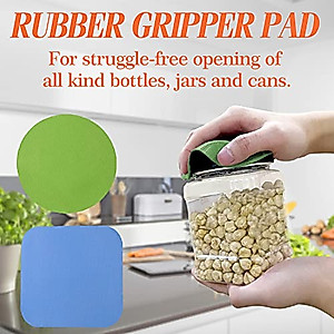 Jar Openers Pad, 10pcs Rubber Jar Grippers for Seniors with Arthritis Weak Hands, Multi-Purpose Kitchen Gadget for Open Jars