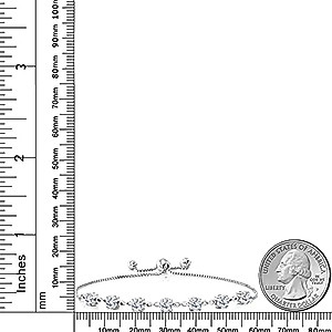 Gem Stone King 2.31 Cttw White Moissanite Infinity Tennis Bracelet For Women In 925 Sterling Silver | Gemstone Birthstone | Round 4.5MM | Fully Adjustable Up to 9 Inch