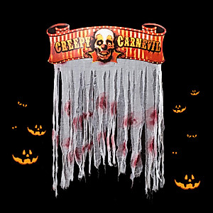 Kesoto Halloween Bloody Doorway Curtain Creepy Carnival Door Curtain Decoration, 54 x 38 in