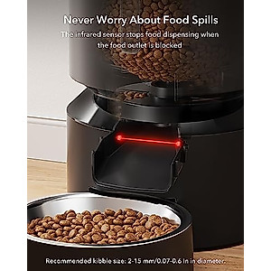 PETLIBRO Automatic Cat Feeder, Automatic Dog Feeder with Freshness Preservation, 5L Timed Cat Feeders for Dry Food, Up to 6 Meals Per Day, Granary Pet Feeder for Cats/Dogs