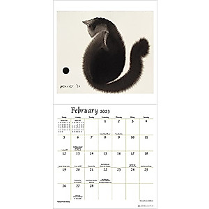 The Artful Cat 2023 Wall Calendar: Brush &amp; Ink Watercolor Paintings