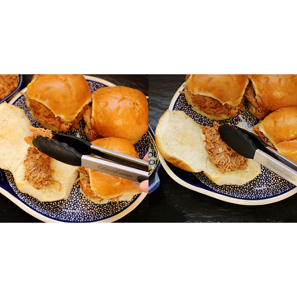 Silicone Kitchen Tongs for Cooking with Silicone Tips, Heat Resistant Tongs for Serving Food, 7-Inch, 9-Inch, 12-Inch Locking Silicone Tongs, Set of 3 Salad Tongs, Black Kitchen Utensils