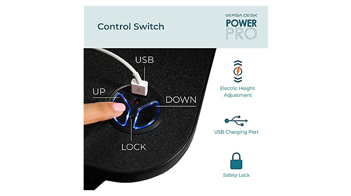 Power Pro Electric Height-Adjustable Desk Riser