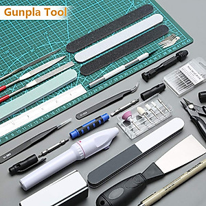 Gundam Model Tools Kit, LIFEGOO Upgraded Version 42Pcs Hobby Building Tools Kit with Plastic Tool Case Modeler Basic Tools Craft Set Perfect for Gundam Car Model Building Repairing and Fixing
