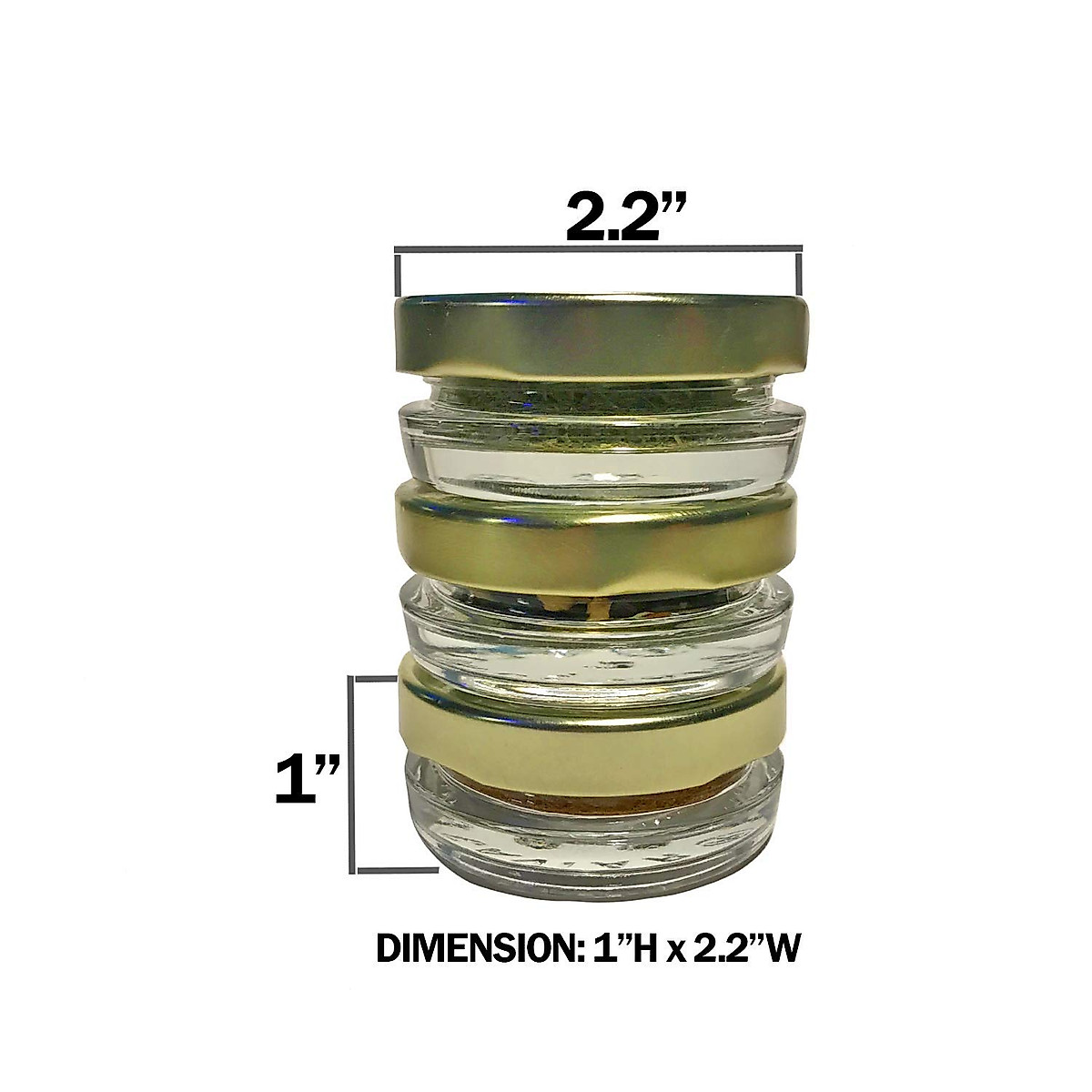 Caviar Line Small Mini Glass Jars With Tin Lids - 24 pack x 0.5 oz – All Purpose Empty Storage Jars