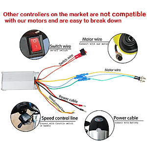 DIY Electric Bike Conversion kit 250W Electric Bike Brushless Motor and Controller for E-Bike Bicycle Booster 48V Electric Bike kit 36v Bike Motor kit Mountain Bike Modification Parts