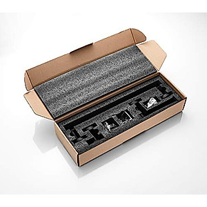 Sagetta Matte Black Bathroom Hardware Set 5-Piece, SUS304 Stainless Steel Bathroom Accessories Set Includes 16-inch Towel Bar Set,3 Robe Towel Hooks,Toilet Paper Holder (Matte Black)