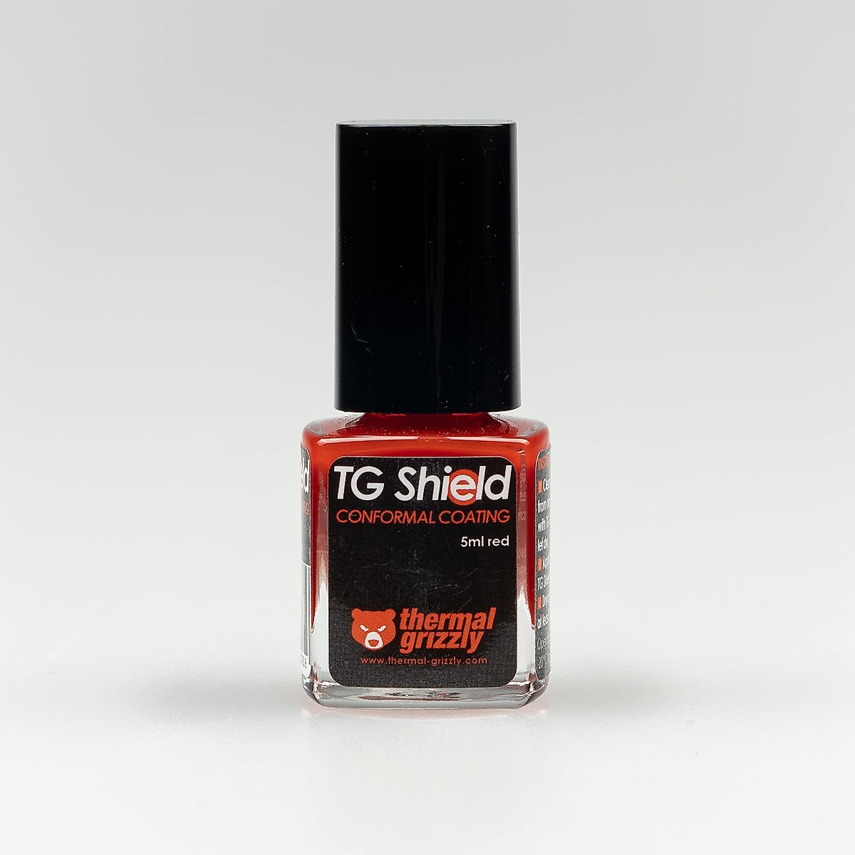 Thermal Grizzly - TG Shield (5ml red) - Protects Components From Liquid Thermal Paste and Short Circuits - High Temperature Conformal Coating CPU/GPU/PS4/PS5/Xbox