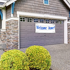 Large Banners and Signs Blank Banner Polyester Oxford Cloth Sublimation Banner with Hanging Rope for Indoor Wall Outdoor Easy Hang Signs DIY Banner Signs for Business Office (White,2 x 4 Feet)