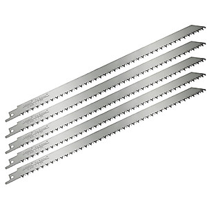 12-Inch Stainless Steel Frozen Meat Bone Cutting Saw Blades for Reciprocating and Sawzall Saws - 5 Pack - Caliastro