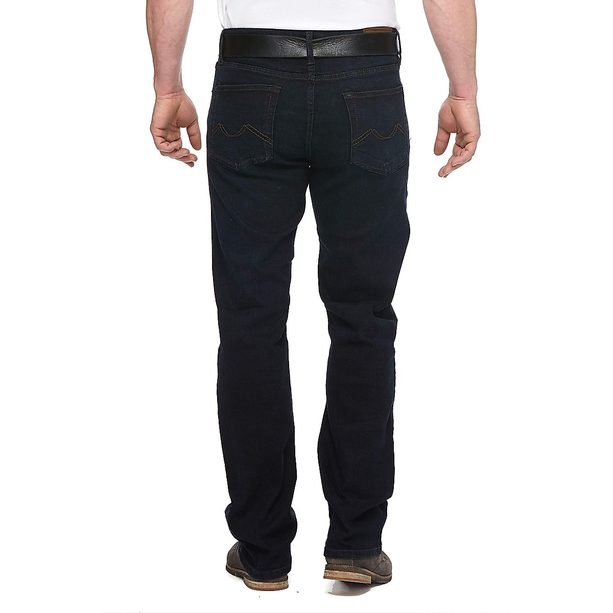 Urban Star Mens Jeans Relaxed Fit – Straight Leg Stretch Jeans for Men 34W x 34L Black