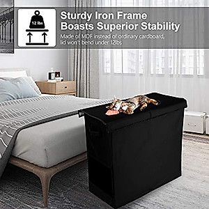 HOUSE AGAIN Double Laundry Hamper with Lid and Removable Laundry Bags, 160L, 2 Divider Dirty Clothes Hamper with Handles for Bedroom, Dorm, Foldable Laundry Basket Organizer, Dual hamper (Black)