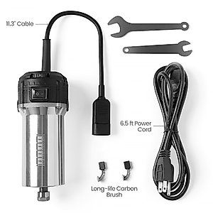 NymoLabs 7000-30000RPM CNC Router Spindle Motor with 1/8" ER11 Collet Set, 710W/110V, Upgraded for Most CNC Machines with 65mm Spindle Mount