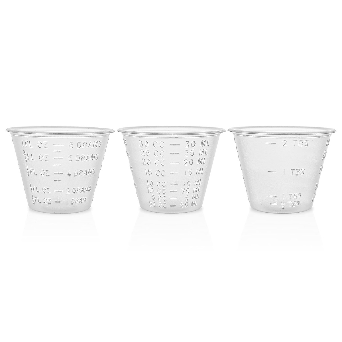 Eight30east - 200ct 1oz Disposable Graduated Medicine Cups, Non-Sterile, for Mixing and Measuring Resin, Epoxy, Oils, Paint, Cooking, Stain, and more