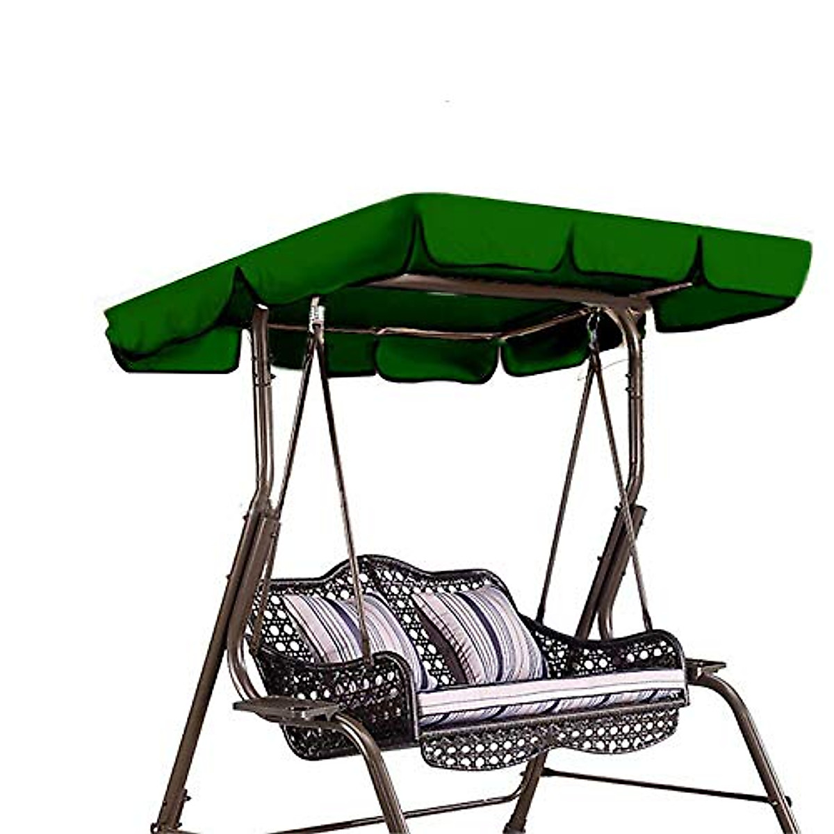 TINVHY Swing Canopy Cover, Outdoor Patio Swing Canopy Blocking Sunshade, Porch Top Cover for Patio Yard Seat Furniture Three-Seater Outdoor Garden Swing Cover Canopy