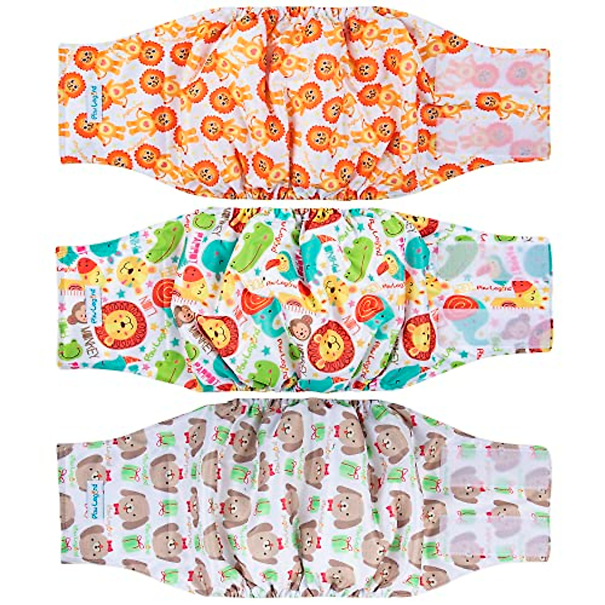 Paw Legend Washable Dog Belly Band Wrap Diapers for Male Dog | High Absorbing Puppy & Doggy Diapers Male (3 Pack,Multi-Colored,Small)