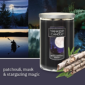 Yankee Candle MidSummer's Night Scented, Classic 22oz Large Tumbler 2-Wick Candle, Over 75 Hours of Burn Time, Quality Paraffin, Odor Eliminating, Ideal Gift, Highly Fragranced