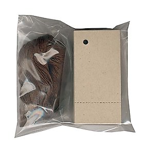 100 Blank Kraft Perforated Price Tags (1-3/8"x2-3/4") & 100 Brown Cut Strings for Crafts & Gifts.