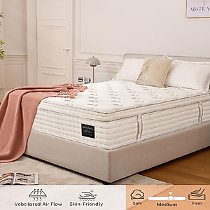 UniPon King Size Mattress, 14 Inch King Hybrid Mattress with Gel Memory Foam, Bed Mattress Extra Lumbar Support for Pressure Relief