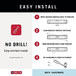 Delta Faucet 76435-RB Ashlyn Double Towel Hook, SpotShield Venetian Bronze