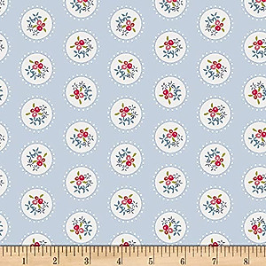 Art Gallery Fabrics Art Gallery Charleston Pavilion Teacup Fabric, Blue