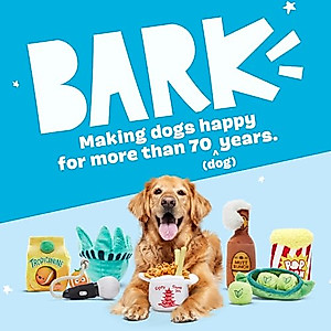 Barkbox 2 in 1 Interactive Plush Dog Toy - Rip and Reveal Toy for Dogs and Puppies - Stimulating Squeaky Pet Toys | Bucket o' Fried Licken