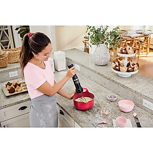 BLACK+DECKER Kitchen Wand Cordless Immersion Blender, 4 in 1 Multi Tool Set, Hand Blender with Charging Dock, Black (BCKM1014K10)