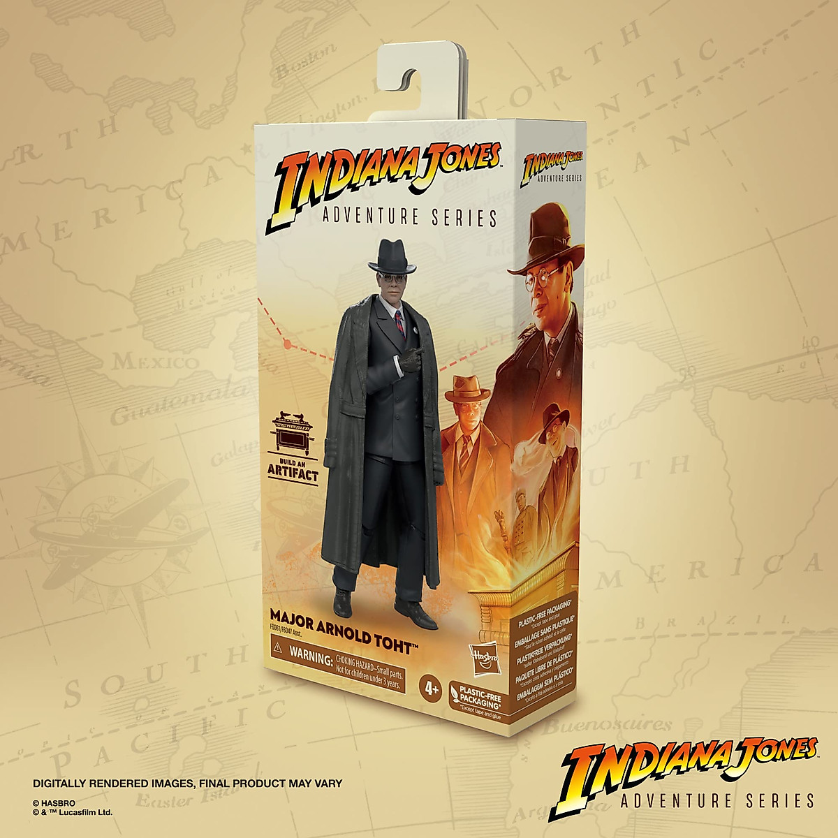 Indiana Jones Hasbro and The Raiders of The Lost Ark Adventure Series Major Arnold Toht Toy,6-inch Action Figures,Ages 4 and up (F6061)