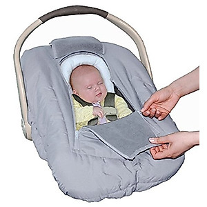 Jolly Jumper Sneak a Peek Sneak-a-Peek Infant Carseat Cover Deluxe Gray