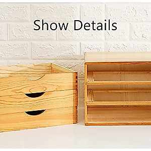 File Cabinet Desktop File Drawer Quality Wood Desk OrganizerFiling Cabinet Desktop Office Supplies (1 Layers)