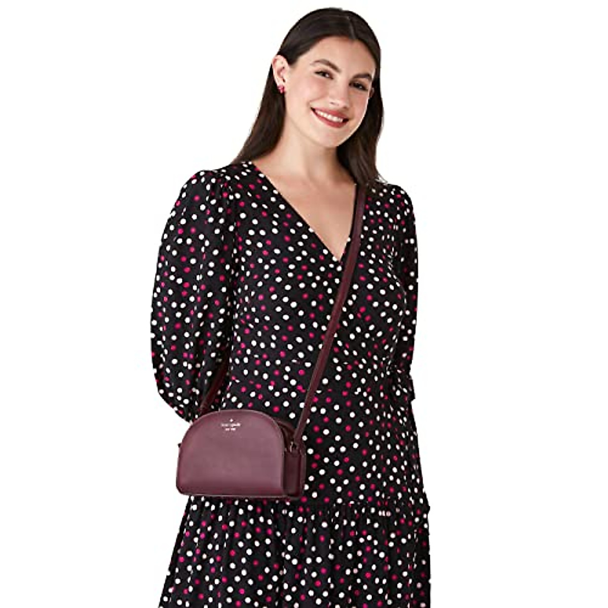 Kate Spade Perry Dome Crossbody (deep berry)