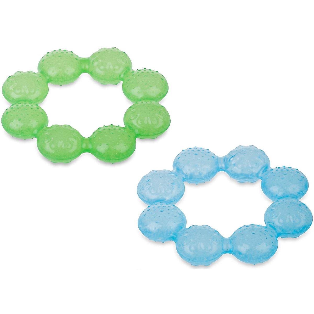 Nuby IcyBite Soothing Ring Teether 2pk - Colors May Vary