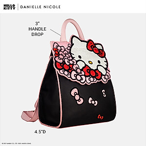 Danielle Nicole Hello Kitty, Bow Design Purse Backpack, Black, Mini