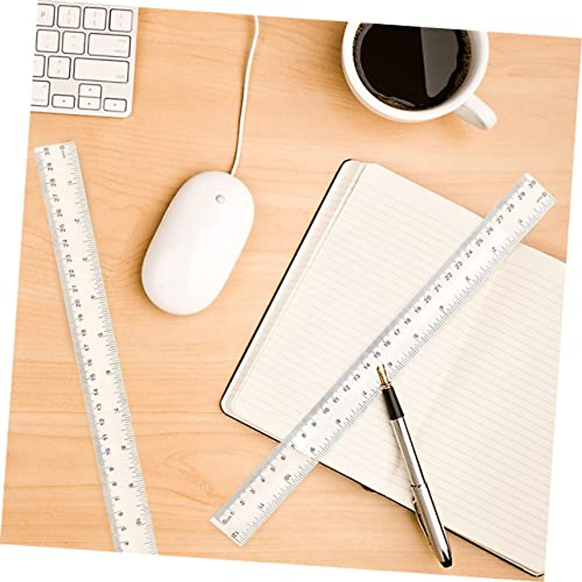 Ciieeo 20pcs Ruler Metric Ruler Clear Ruler Precision Ruler Ruler Plastic Ruler Straight Ruler 12+ Inch Ruler with Inches and Centimeters Clear Plastic Rulers 12 Inch Rulers Bulk