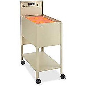 Extra-Deep Locking Mobile Tub File, 13.5W X 24.75D X 28.25H, Putty