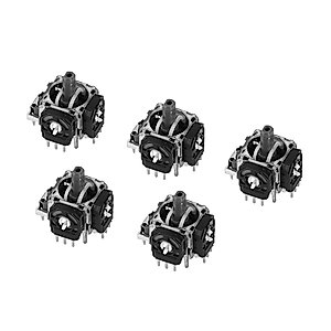 Replacement Analog Stick Joystick, 5 Pcs Analog 3D Joystick Thumbstick Wireless Controller Rocker Compatible with PS4 Controller