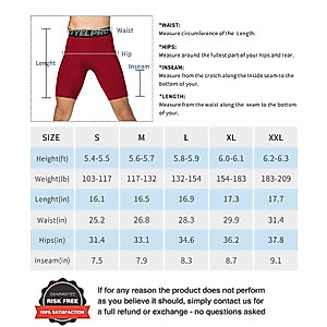 Compression Shorts Men 3 Pack, Dry Fit Compression Underwear Spandex Running Shorts Mens Workout Athletic Short Pocket